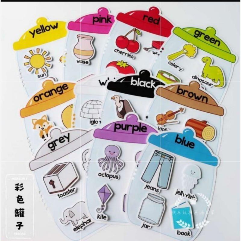 (PDF) Color sorting jars Activity Homeschool printable Bottle ...