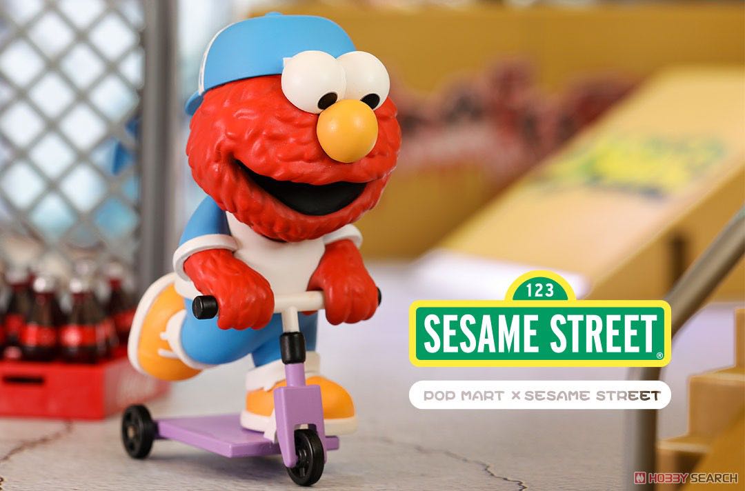 Pop Mart 123 Sesame Street Elmo Scooter, Hobbies & Toys, Toys & Games ...