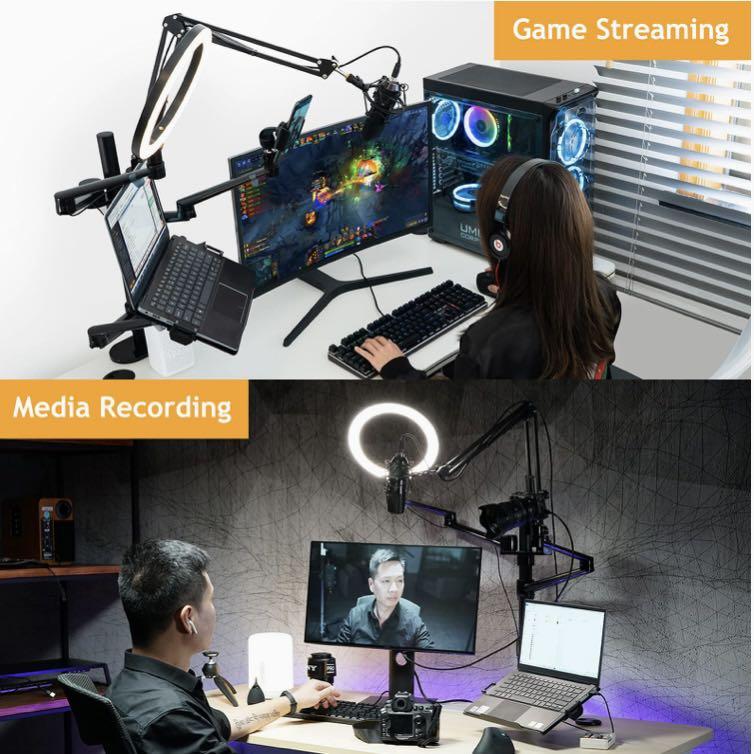 [iDS] Professional Live Stream Table Stand Universal Desktop Flexible 4 ...