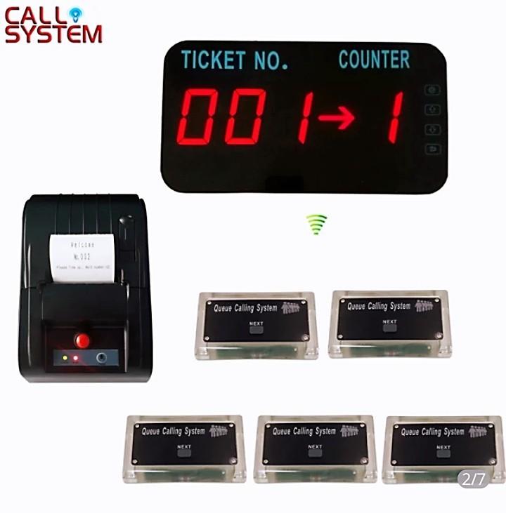 Queue Ticket Dispenser thermal printer Queue management system, TV ...
