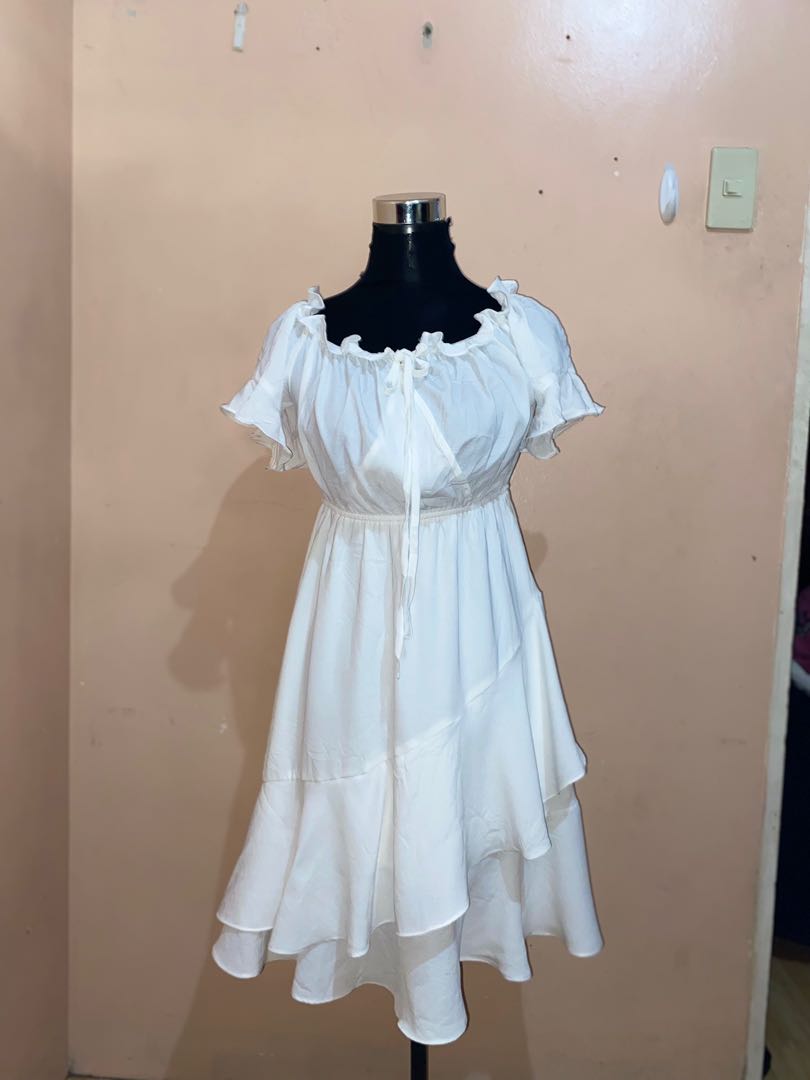 Raffle Dress (White), Women's Fashion, Dresses & Sets, Dresses on Carousell