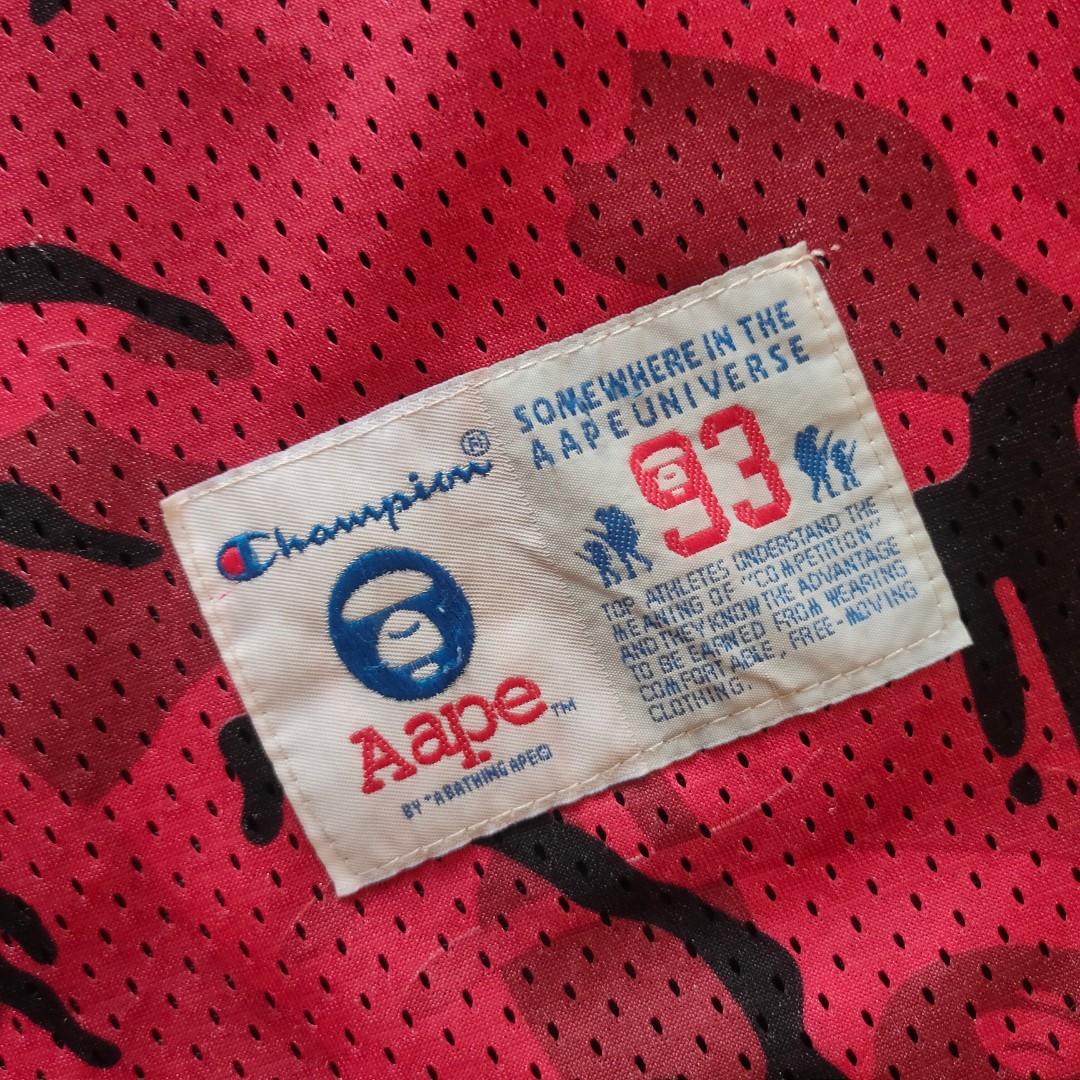 RARE AAPE by A Bathing Ape x Champion Jersey, Men's Fashion, Activewear ...