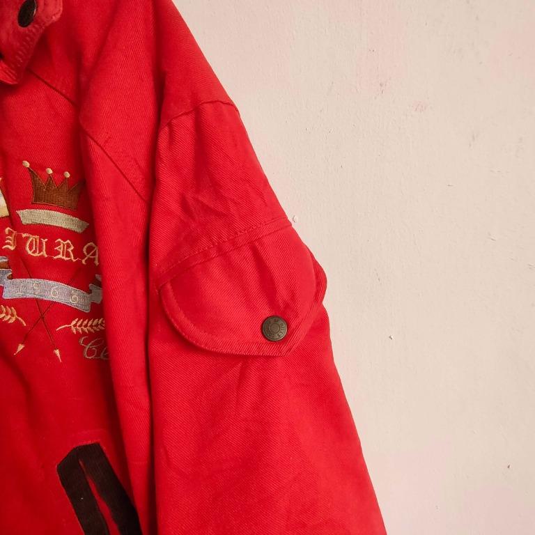 Red Emboidered Motor/Bomber Style with removable Hood Jacket Outer ...