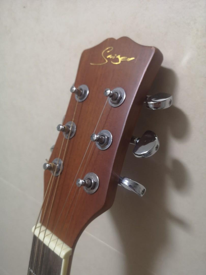 Saiger Guitar with bag, Hobbies & Toys, Music & Media, Musical ...
