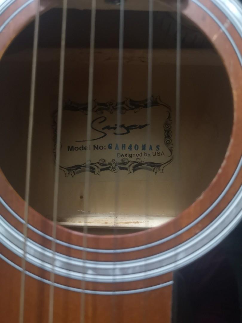 Saiger Guitar with bag, Hobbies & Toys, Music & Media, Musical ...