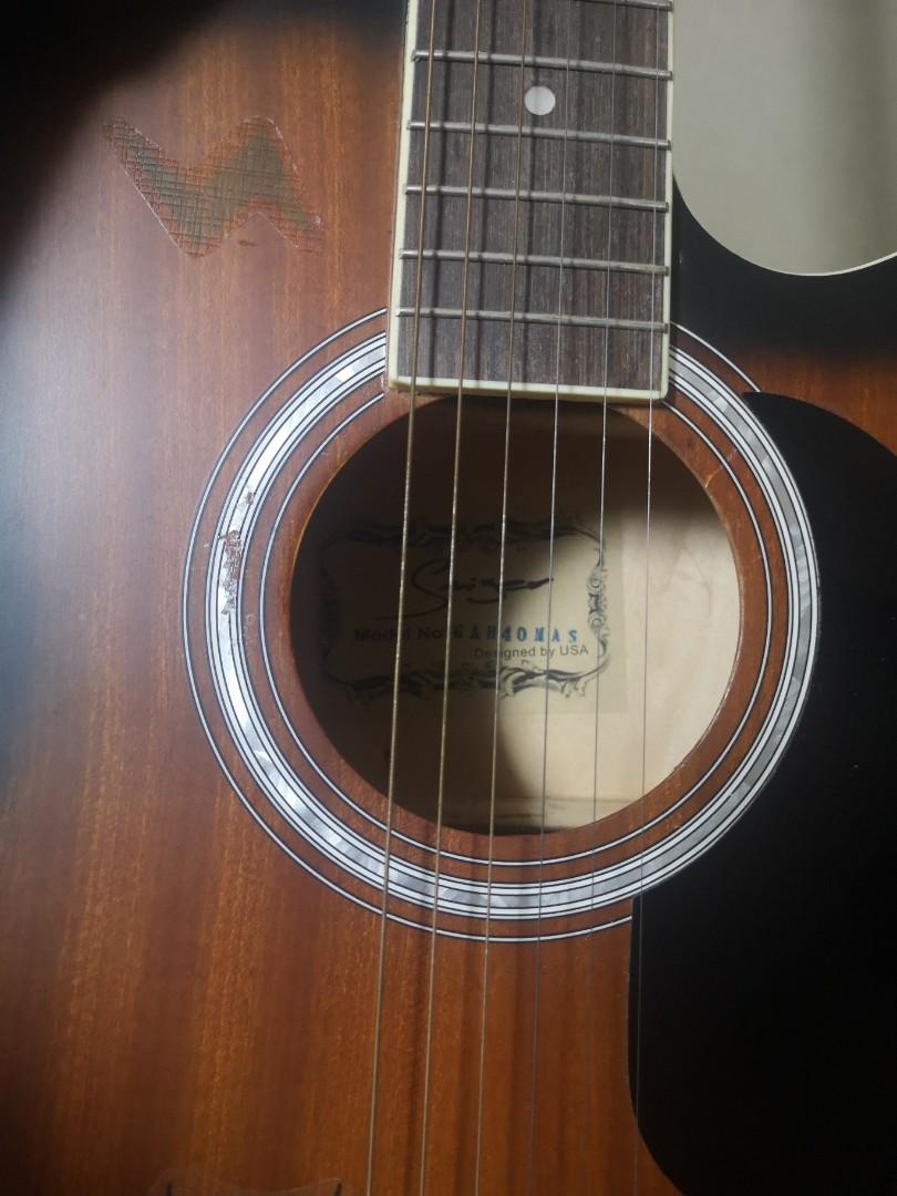 Saiger Guitar with bag, Hobbies & Toys, Music & Media, Musical ...