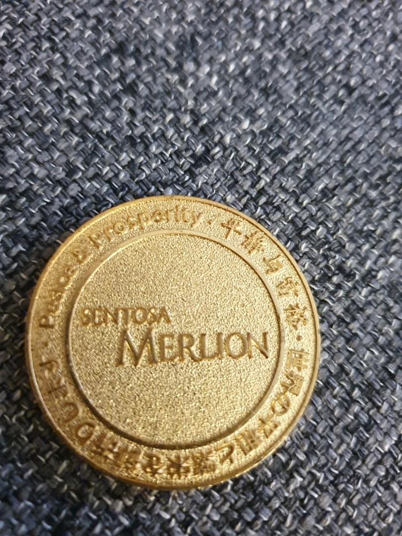 Sentosa Merlion Gold Coin, Hobbies & Toys, Memorabilia & Collectibles ...