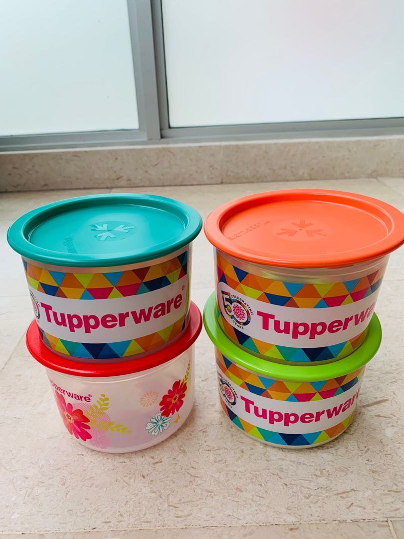 Tupperware round one touch Containers, Furniture & Home Living ...