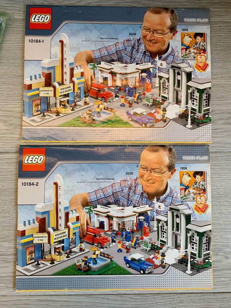 有盒 boxed Vintage Lego 10184 罕有 city cinema city hall gasoline 50 周年限定版齊 ...