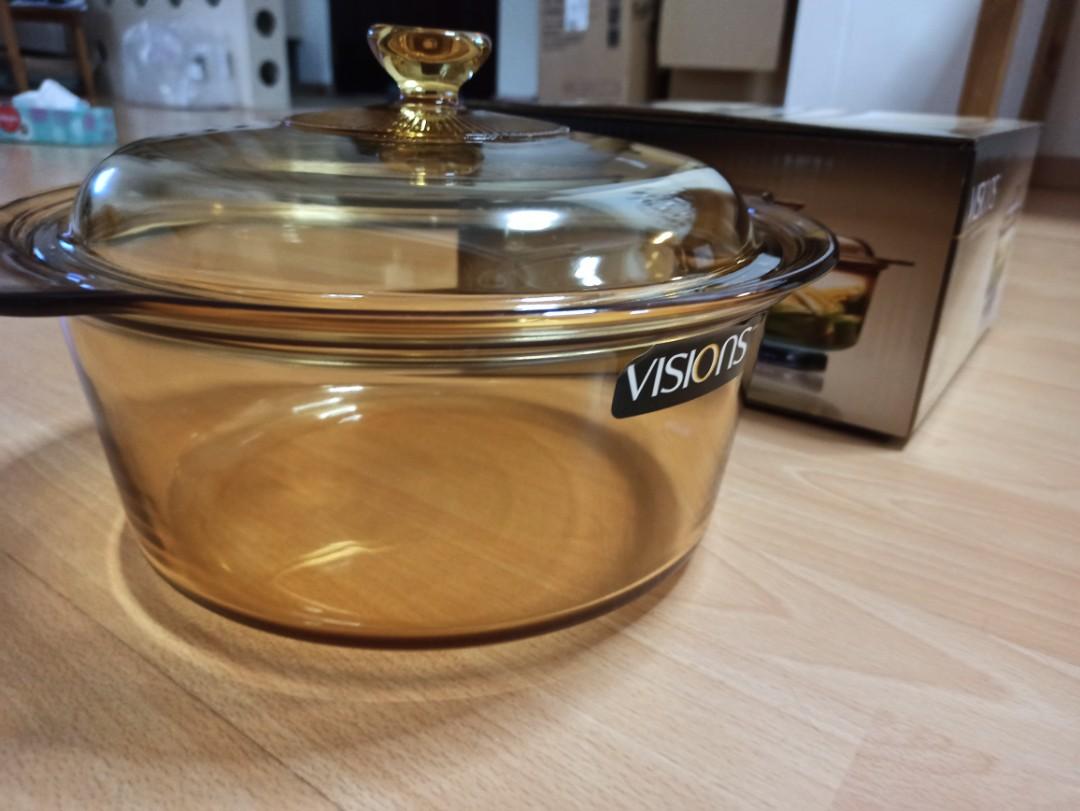 Visions 5l Dutch oven glass cooking pot, Furniture & Home Living ...