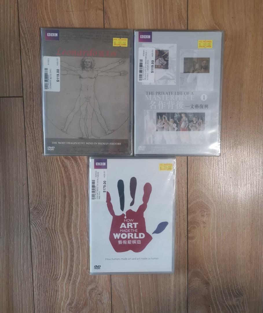 3 DVD 共 $50. BBC Leonardo, How art made the world, Private life of ...