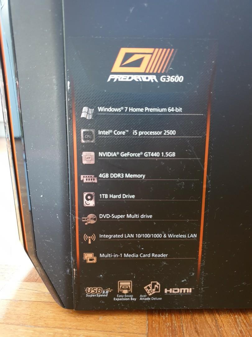 Acer Predator G3600 Desktop, Computers & Tech, Desktops on Carousell
