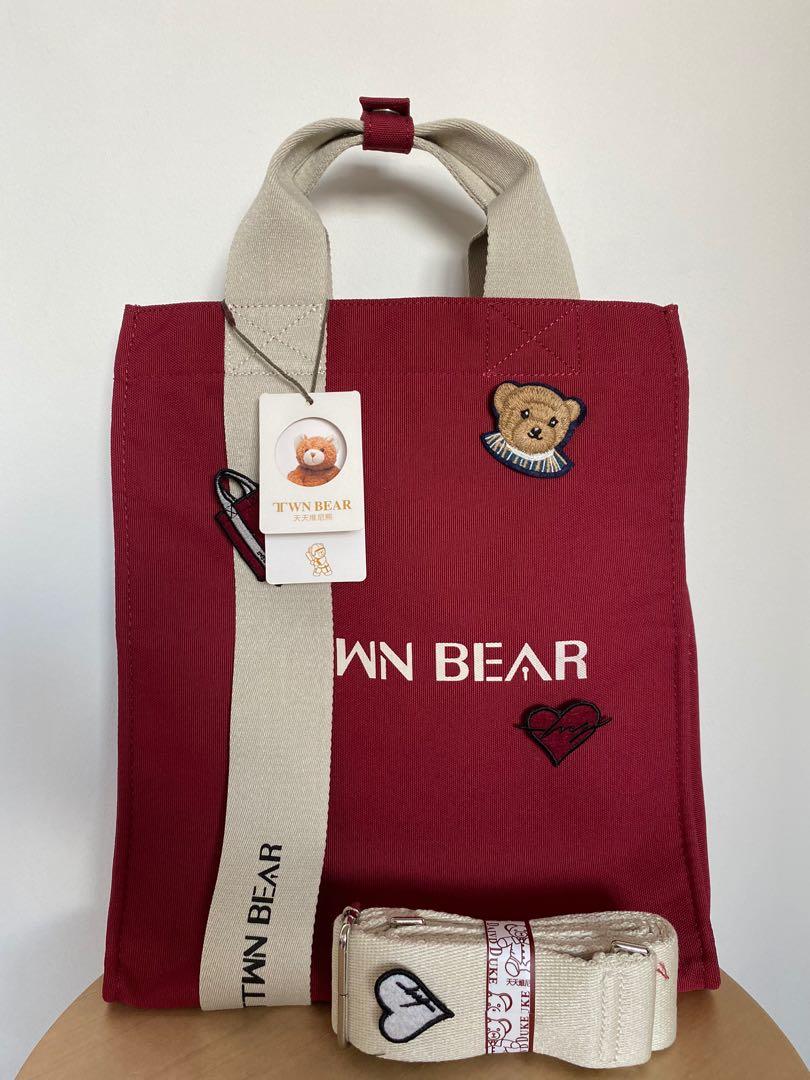 (SALE!!) Authentic TTWN Bear Large Tote Bag (Red), Women's Fashion ...