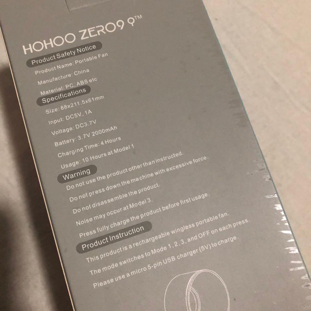 Bohol Zero9 Portable Handheld Electric Fan, Everything Else on Carousell