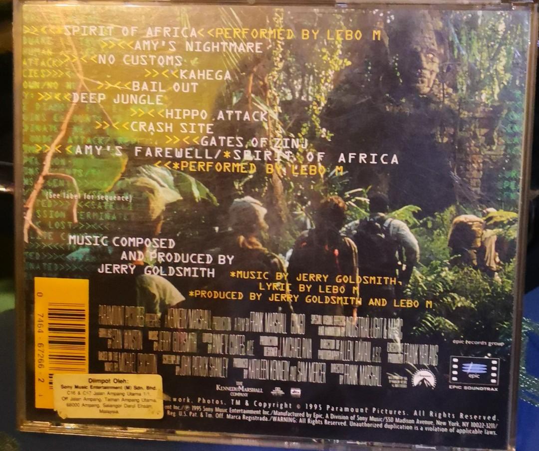 CD Congo ~ Motion Picture Soundtrack, Hobbies & Toys, Music & Media ...