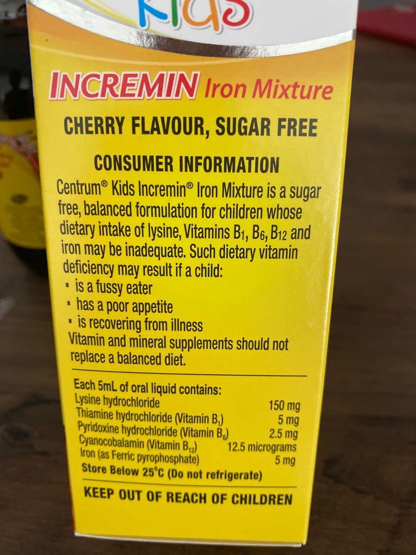 Centrum Kids Incremin Iron Mixture, Babies & Kids, Nursing & Feeding ...