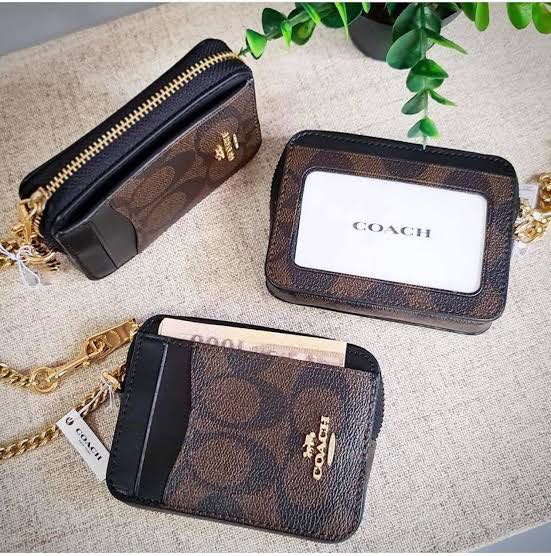 Coach zip card case wallet, Women's Fashion, Bags & Wallets, Wallets ...