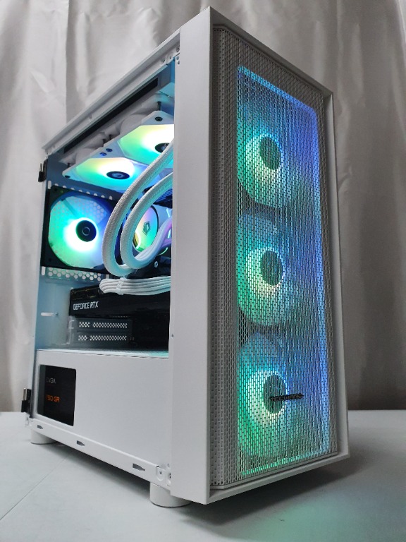 [Free delivery] Snow White gaming pc with RTX 3060 ti and ryzen 5 5600x ...