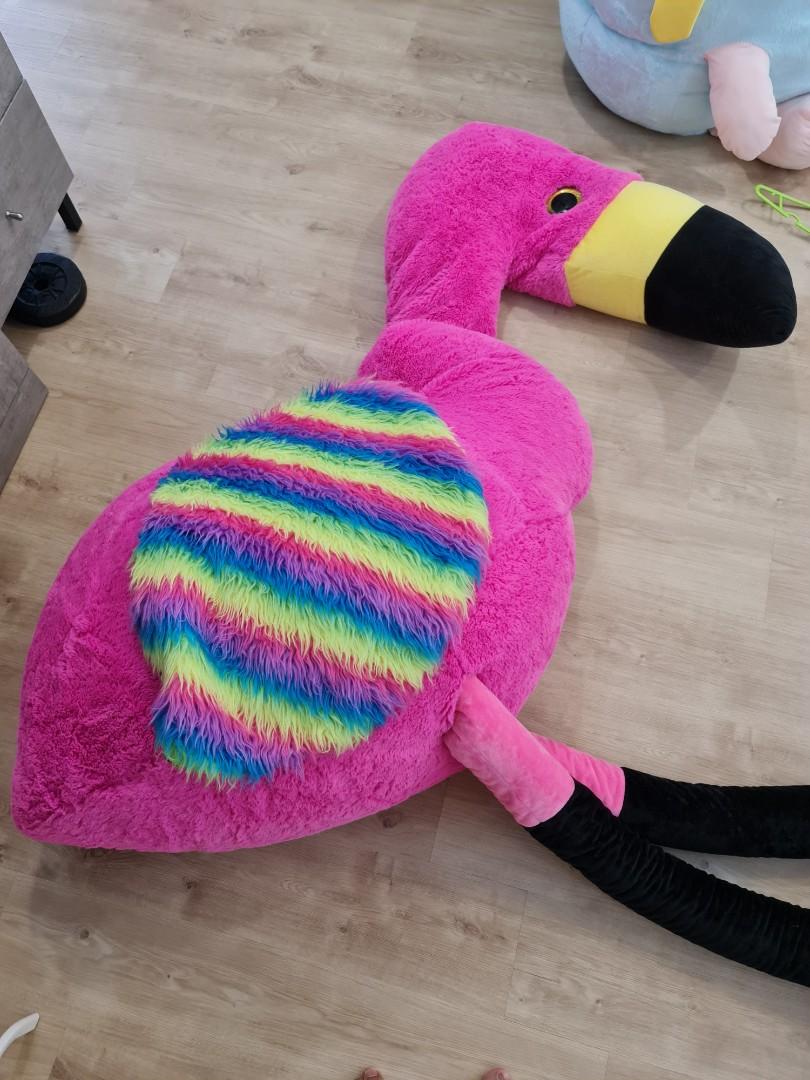 Giant Huge Jumbo Flamingo Soft Toy Bean Bag, Hobbies & Toys ...