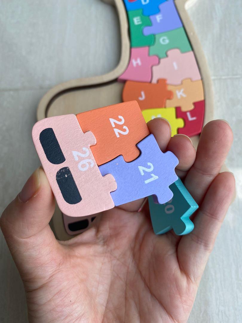 Hema wooden alphabet number board puzzle game, Hobbies & Toys, Toys ...