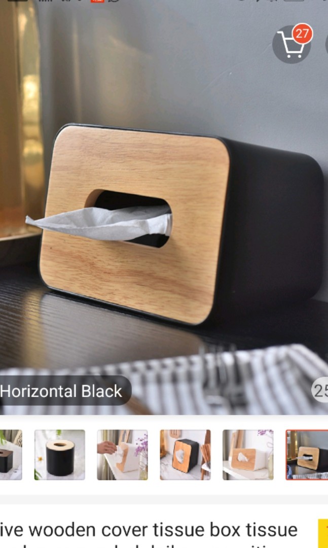 Horizontal/ vertical standing tissue box, Furniture & Home Living, Home ...