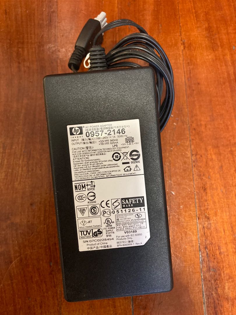 HP Printer AC Power Adapter (惠浦打印機電源轉接器), 電腦＆科技, 打印機及影印機 - Carousell