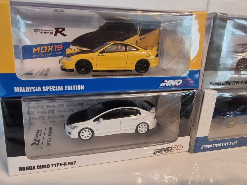 Inno64 Inno Honda Civic Type R FD2 / Integra DC2 Spoon Malaysia Special Edition, Hobbies & Toys ...