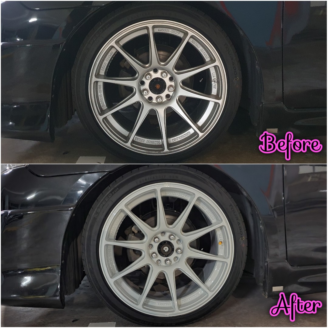 Light Grey Rim Spray Paint Service On (Toyota Allion), Car Accessories ...