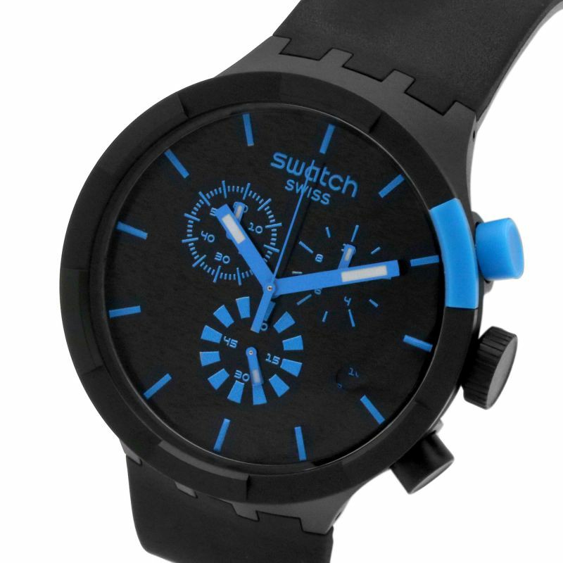 Mens Swatch Checkpoint Blue Chronograph Watch, Men's Fashion, Watches ...