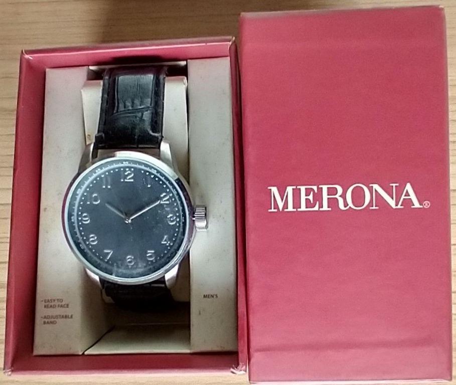 Merona Watch (by Target) Mens Analog Classic Style Black FMDMD115 ...