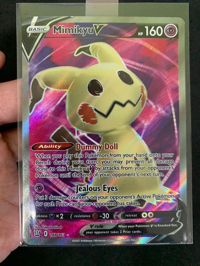 Mimikyu V Full Art Ultra Rare Battle Styles Pokemon TCG Card Game ...
