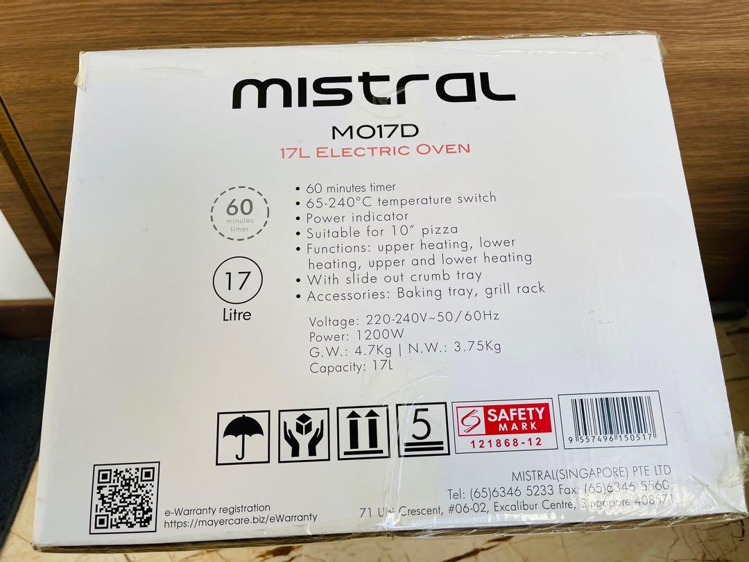 Mistral Electric Oven MO17D, TV & Home Appliances, Kitchen Appliances ...