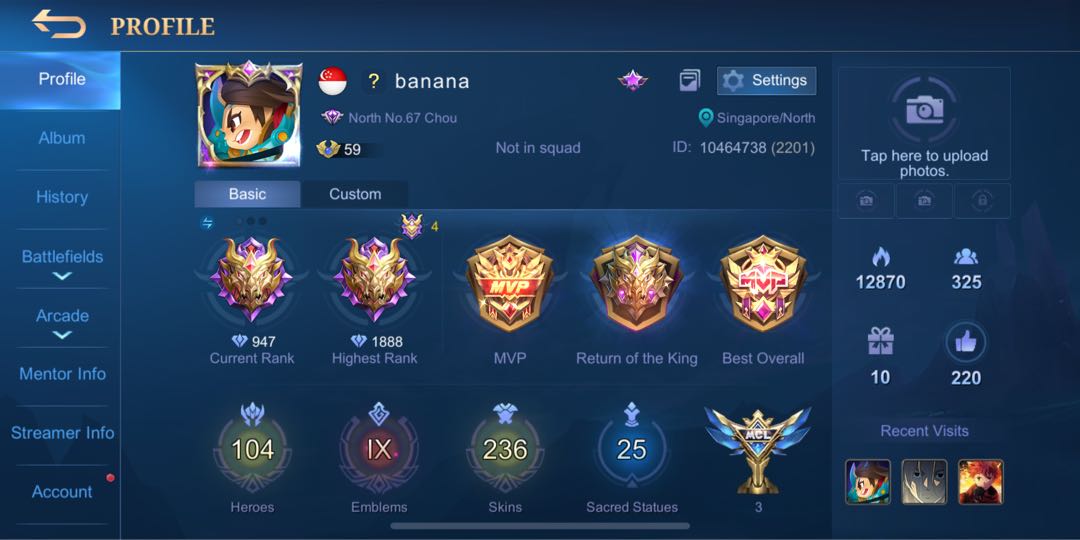 MOBILE LEGEND ML ACCOUNT FULL KOF, STUN SKINS AND MANY EPICS, Video ...