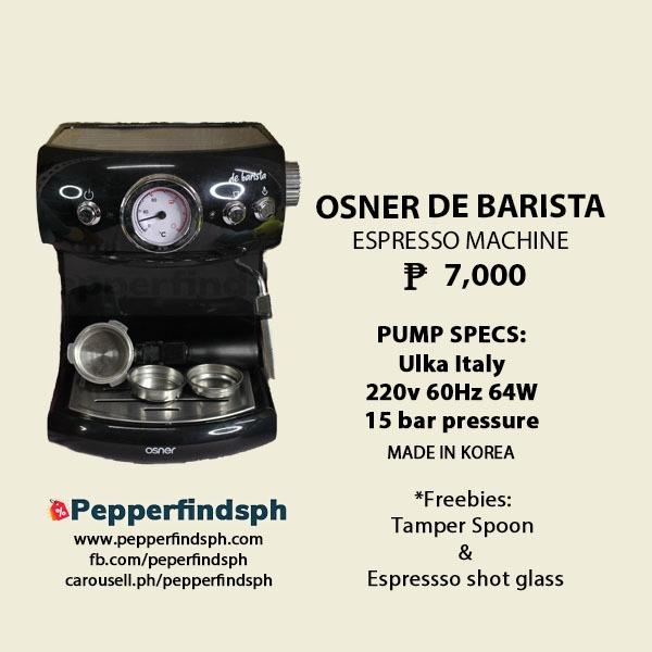 Osner de barista espresso machine, TV & Home Appliances, Kitchen ...