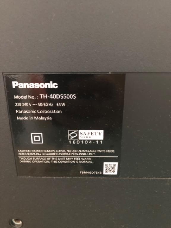 Panasonic LED 40 inch SMART TV VIERA TH-40DS500S, TV & Home Appliances ...
