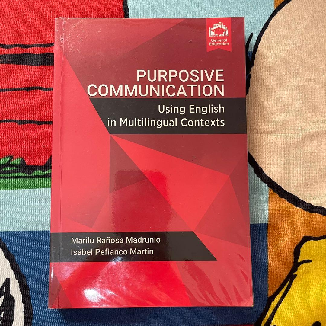 PURPOSIVE COMMUNICATION BOOK, Hobbies & Toys, Books & Magazines ...