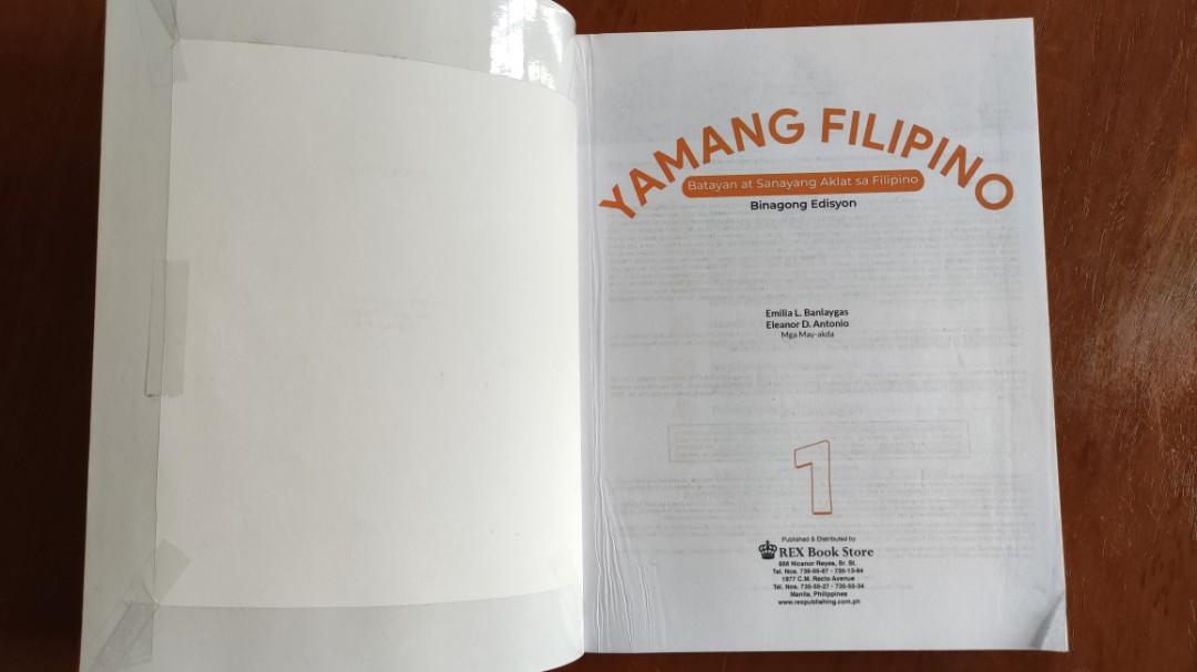 Rex Yamang Filipino 1, Hobbies & Toys, Books & Magazines, Textbooks on ...
