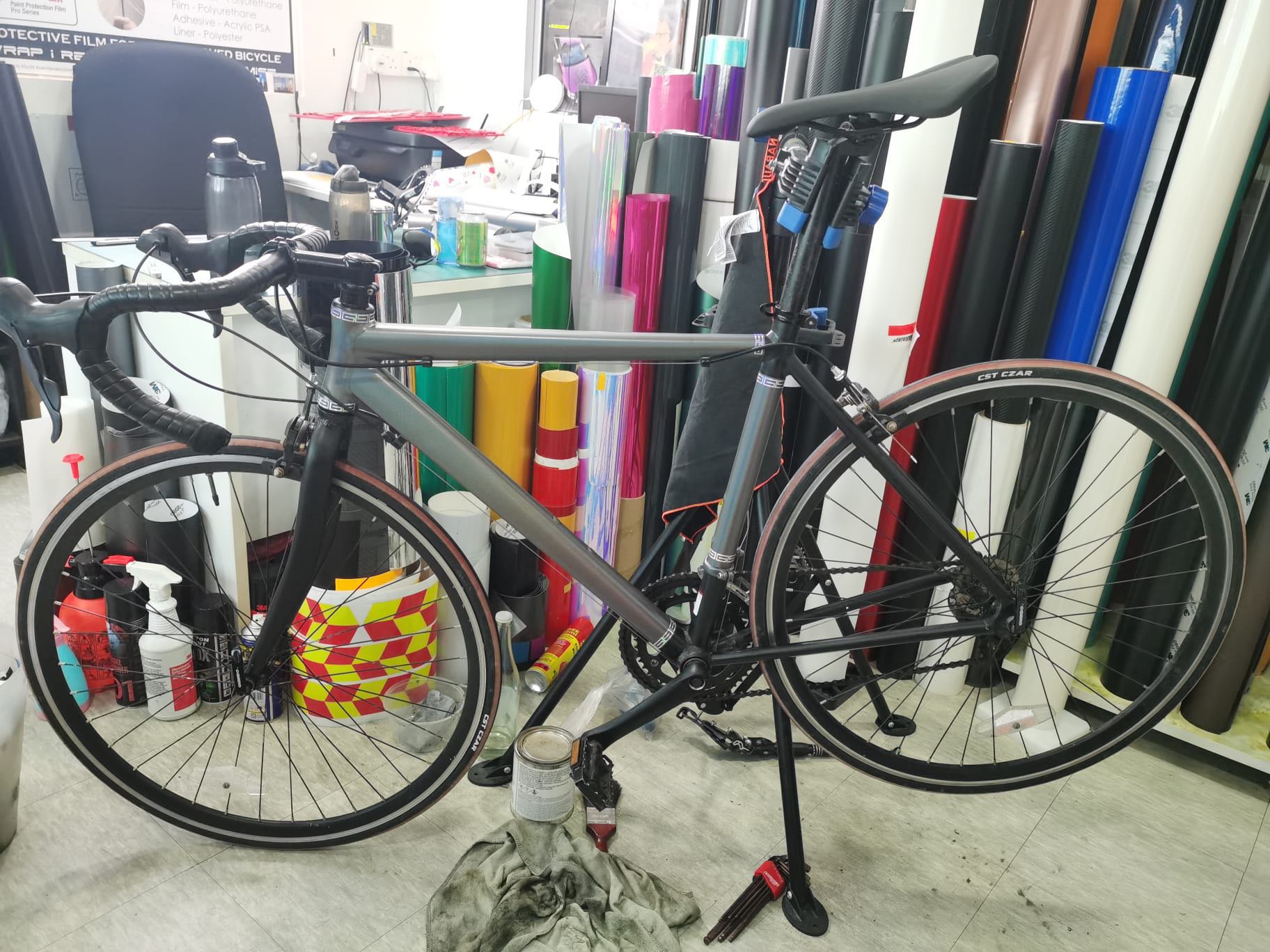 Road bike with custom wrap for sale or trade, Sports Equipment ...