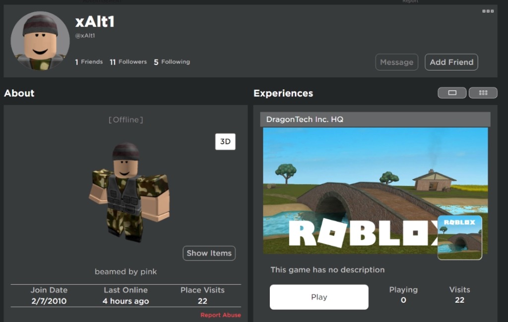 ROBLOX ACCOUNT [2010 CREATED], Video Gaming, Gaming Accessories, In ...