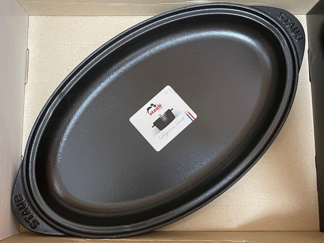 Staub 31cm Cast Iron Fish Pan With Lid, Furniture & Home Living ...