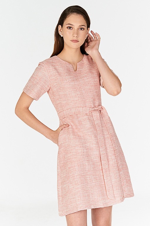 The Closet Lover - Sherrin Tweed Dress in Pink, Women's Fashion ...