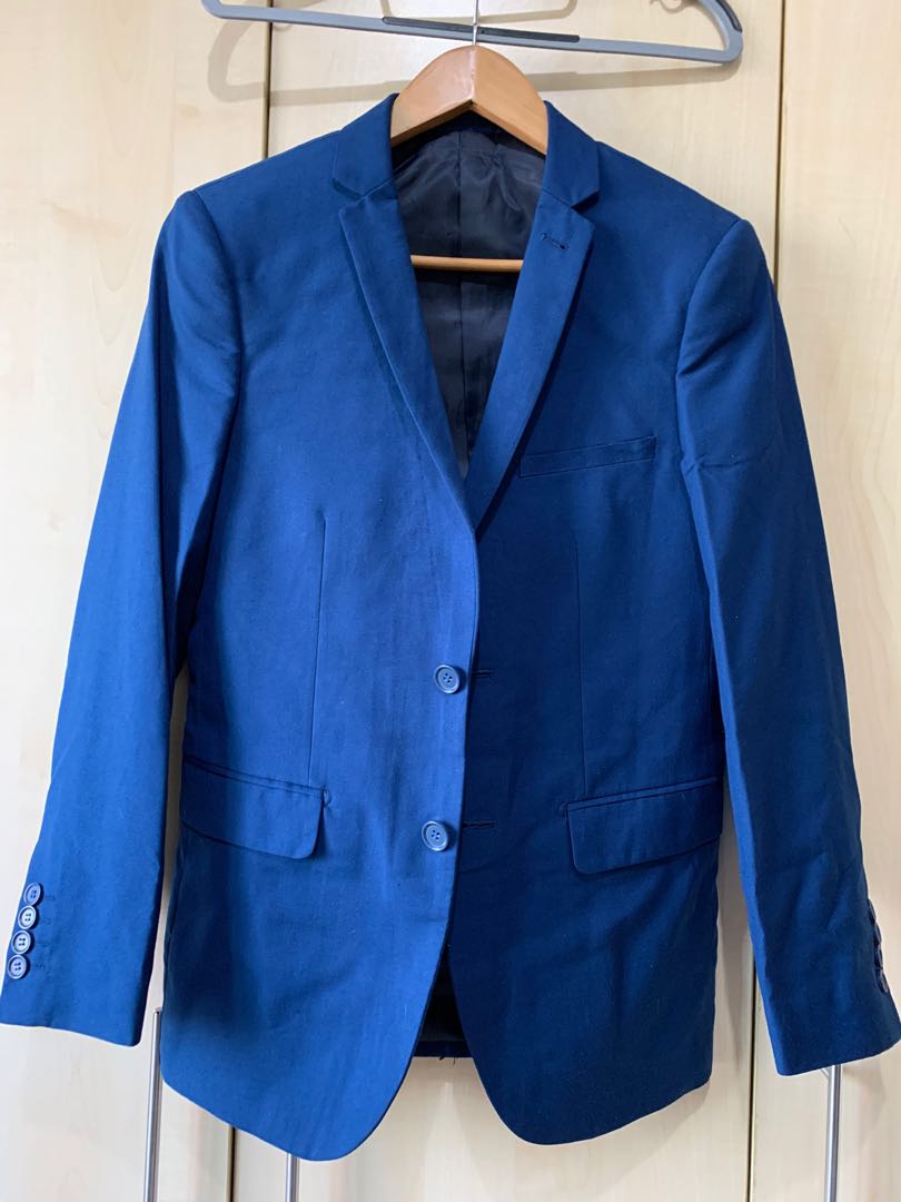 Wharton Blue Full Suit, Men's Fashion, Coats, Jackets and Outerwear on ...