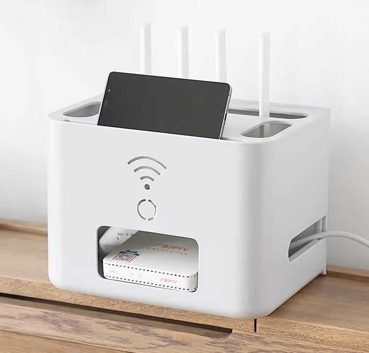 Wifi router storage box, Furniture & Home Living, Home Improvement ...