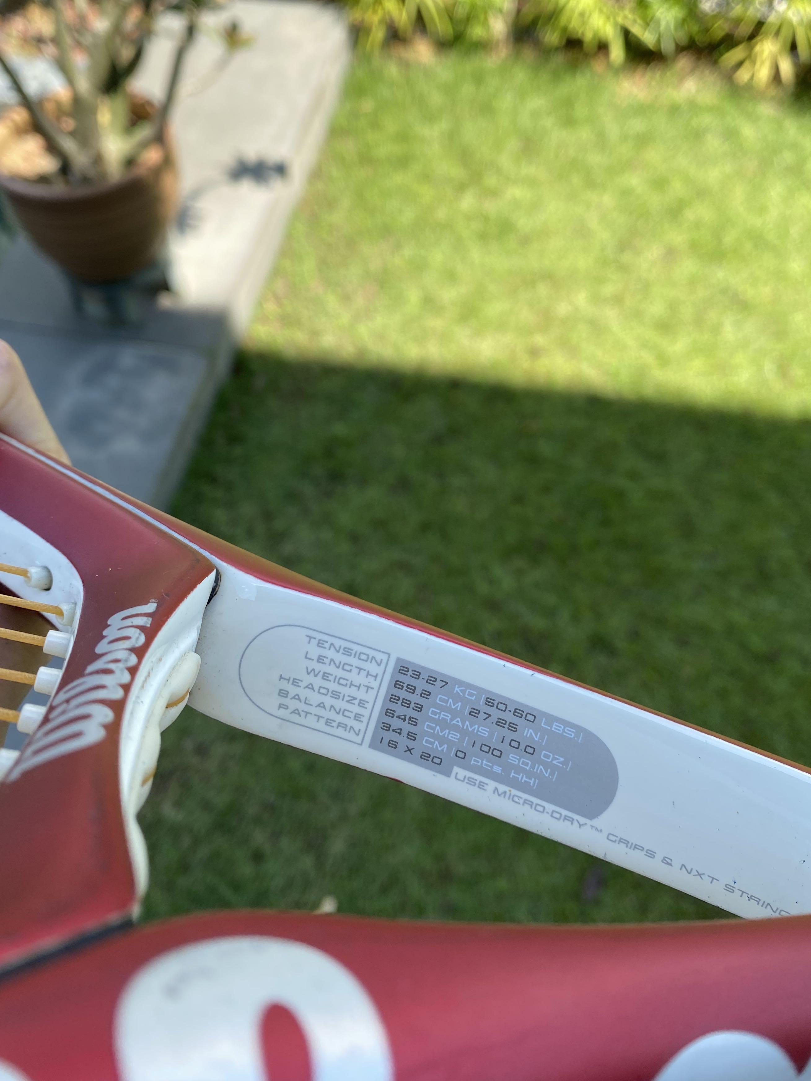 Wilson N code N5 racket, Sports Equipment, Sports & Games, Racket & Ball Sports on Carousell