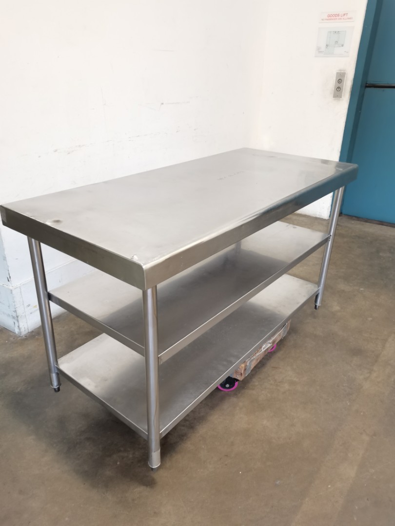 3 tier Stainless steel table, Furniture & Home Living, Furniture ...
