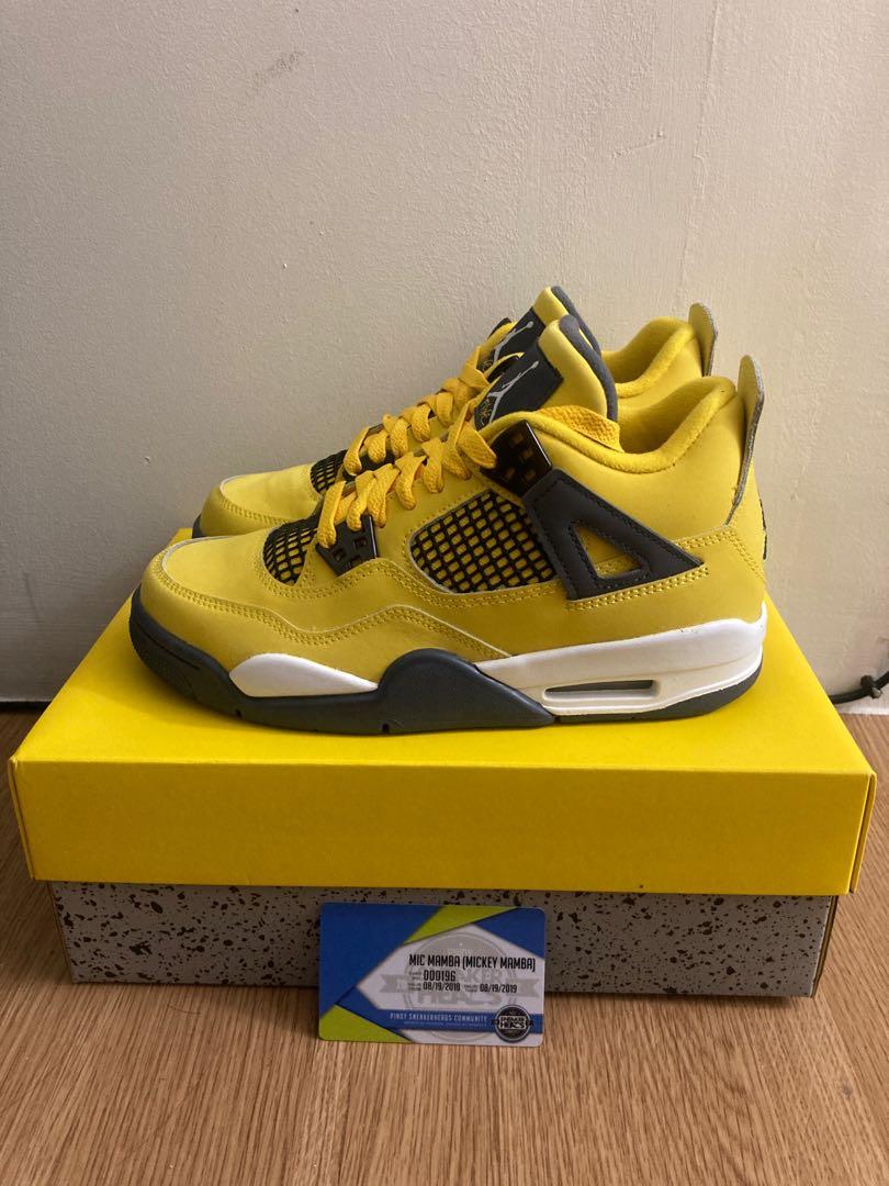 Air Jordan 4 Retro Tour Yellow GS 2021, Women's Fashion, Footwear ...