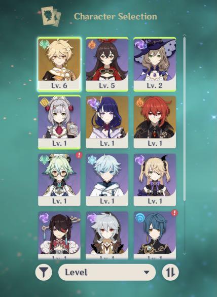 Ar 7, Diluc + Raiden Shogun (baal), Genshin impact account, Video ...