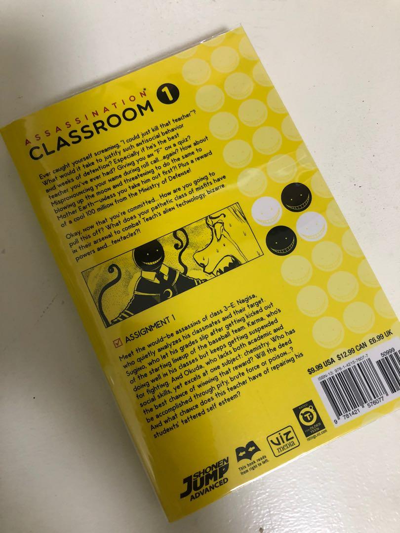 Assassination Classroom volume 1, Hobbies & Toys, Books & Magazines ...