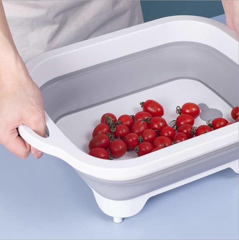 Chopping board with washing and drainage compartment, Furniture & Home ...