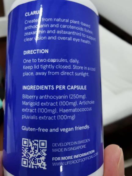 Clarus Eye Capsule, Health & Nutrition, Health Supplements, Health Food ...